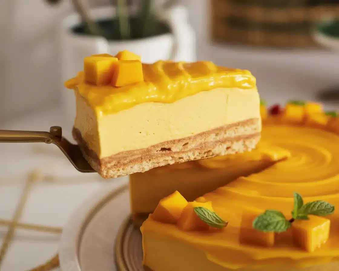Deliciously Light Mango Mousse Cake You'll Love Making!